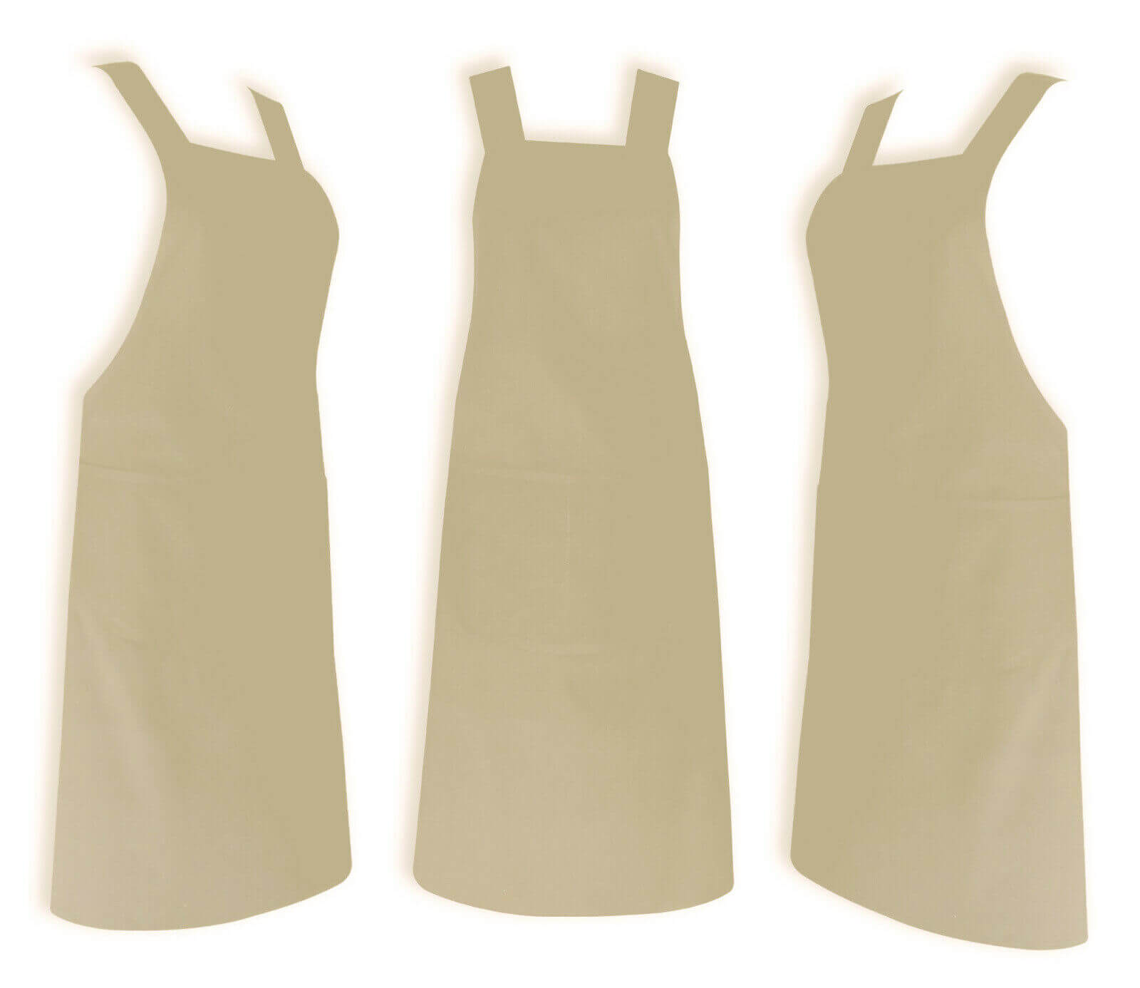 Professional Chef Double Pocket Aprons 100% Cotton Beige | Quick ...